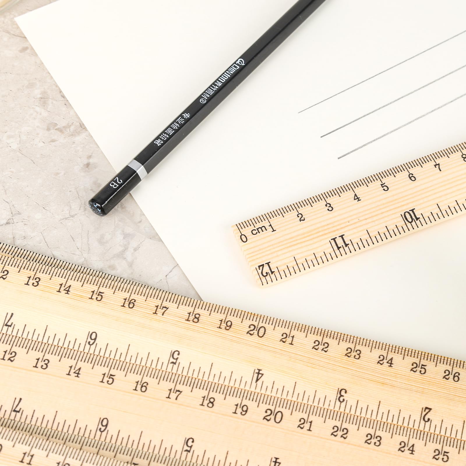 Snapklik.com : Koogel 24 Pack Wooden Rulers 12inch/30cm Bulk, Wood ...