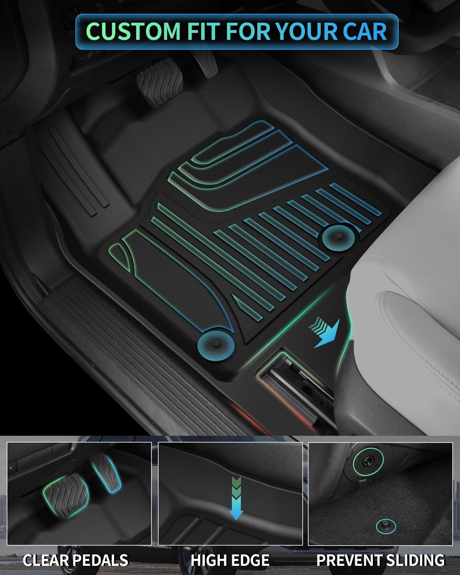 Snapklik.com : AOMSAZTO Floor Mats & Cargo Liner Fit For Nissan Kicks ...