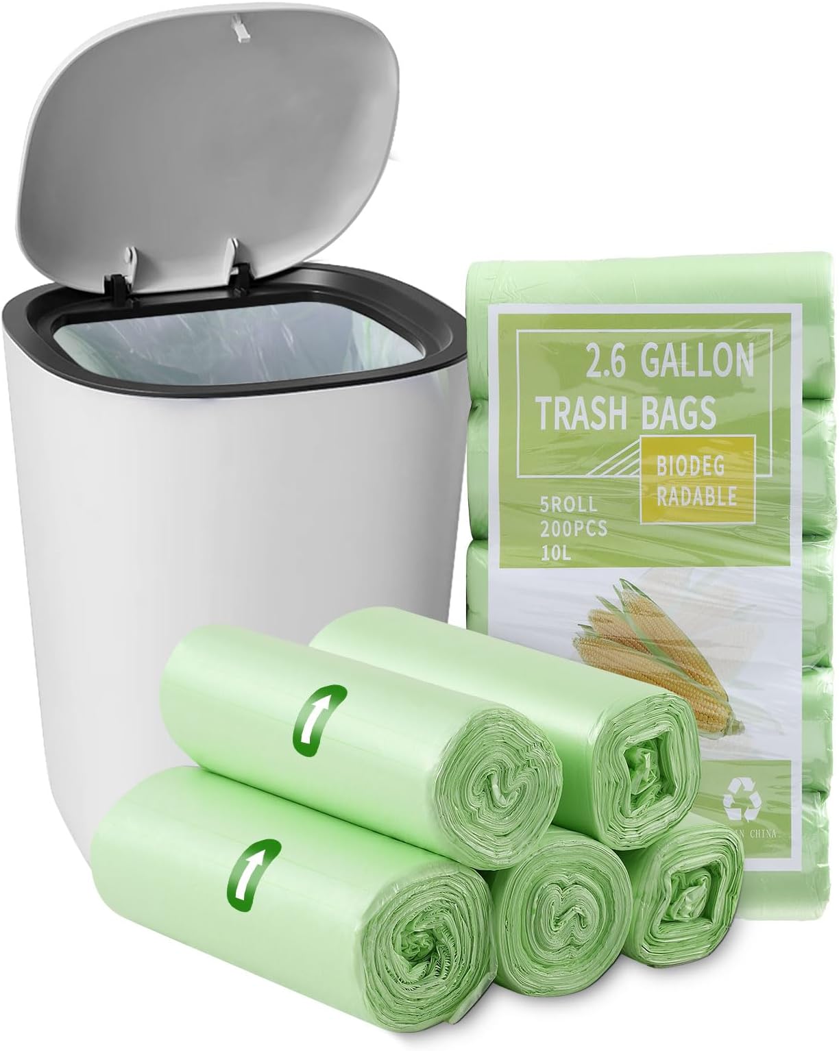 PotentForce 200 Sacs Poubelle biodégradables,Sac Poubelle 10l,Sac ...