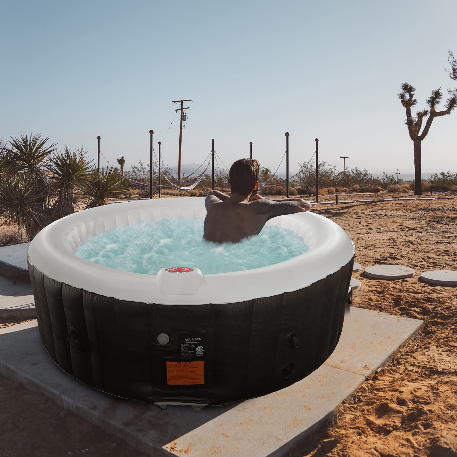 Buy WEJOY AquaSpa Portable Hot Tub 81.9 X 81.9 Inch Air Jet Spa 4-6 ...
