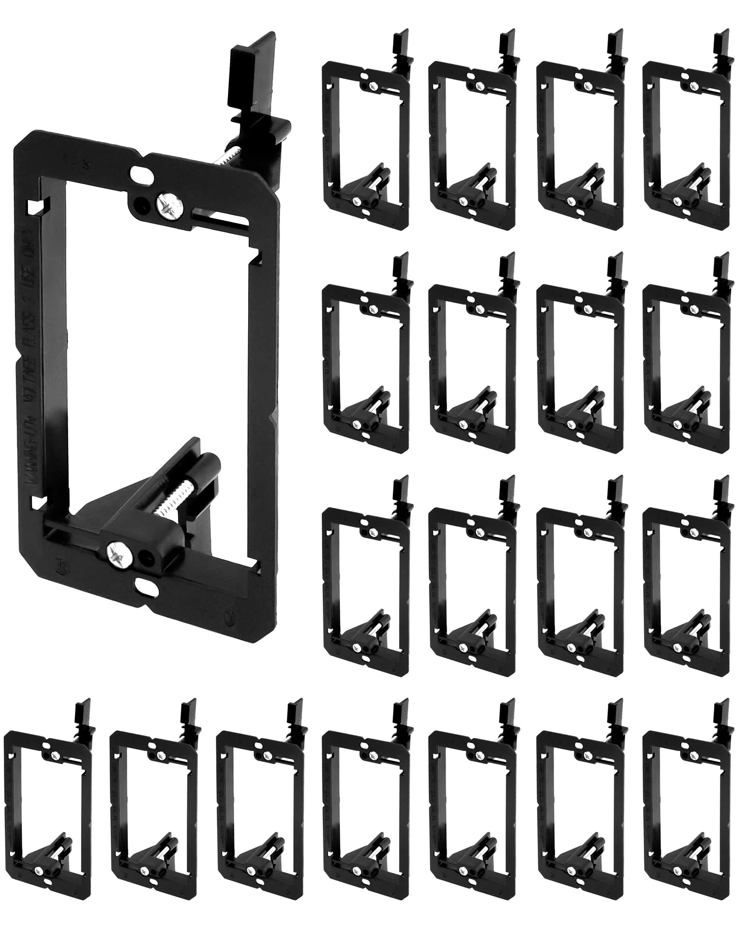 QWORK Low Voltage Mounting Bracket, 20 Pack 1GANG Brackets for ...