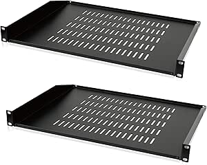 Amazon.com: Tecmojo 2 Pack 1U Server Rack Shelf,14inch Depth Rack Mount ...