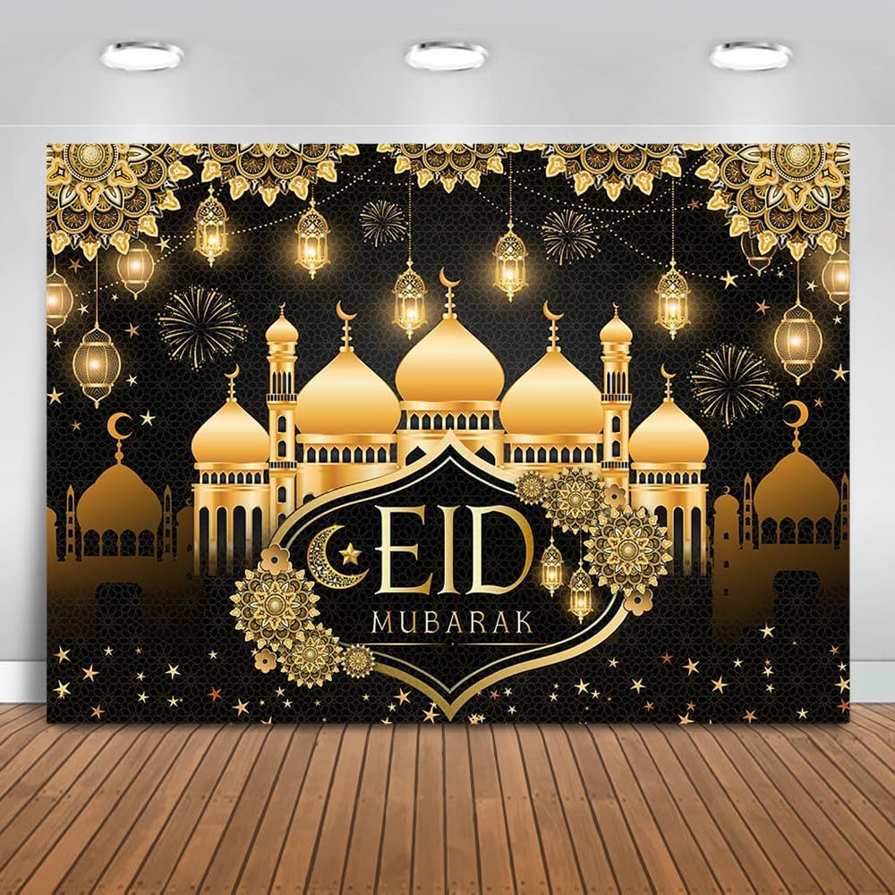 Amazon.com : Mocsicka Ramadan Eid Mubarak Backdrop Muslim Theme Ramadan ...