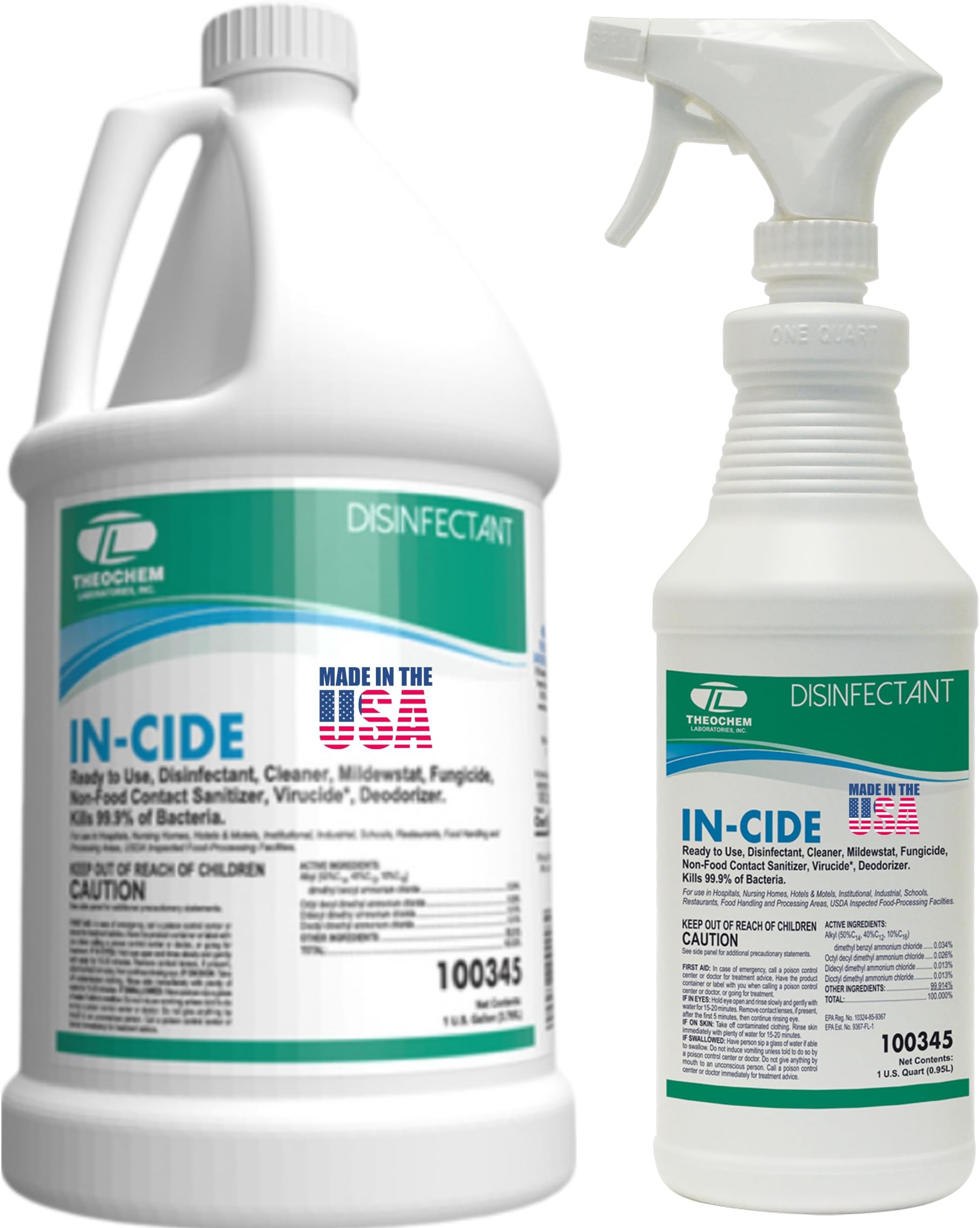 Amazon.com: Theochem In-Cide Disinfectant Spray EPA Registered Hospital ...