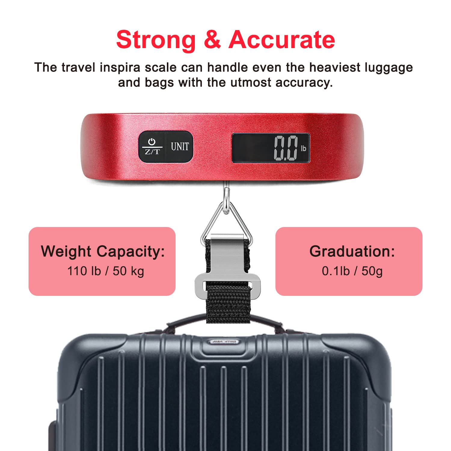Snapklik.com : Travel Inspira Luggage Scale, Portable Digital Hanging ...