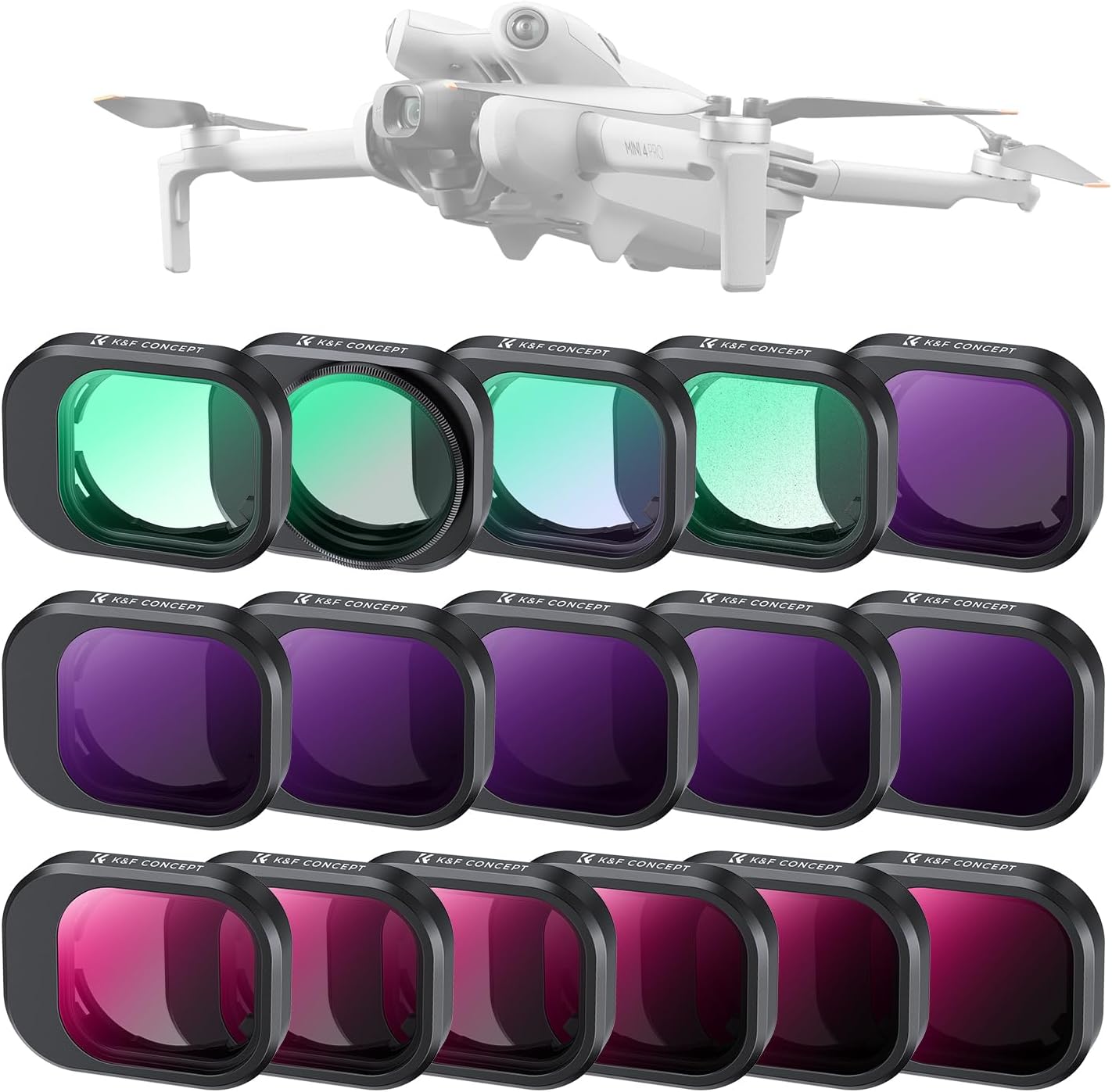 Amazon.com : K&F Concept ND CPL Effect Filter for DJI Mini 4 Pro, UV ...