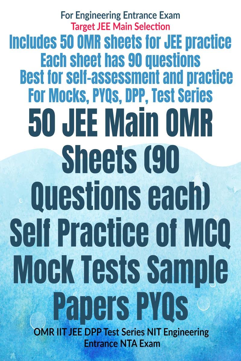 Buy 50 JEE Main OMR Sheets (90 Questions each) Self Practice of MCQ ...