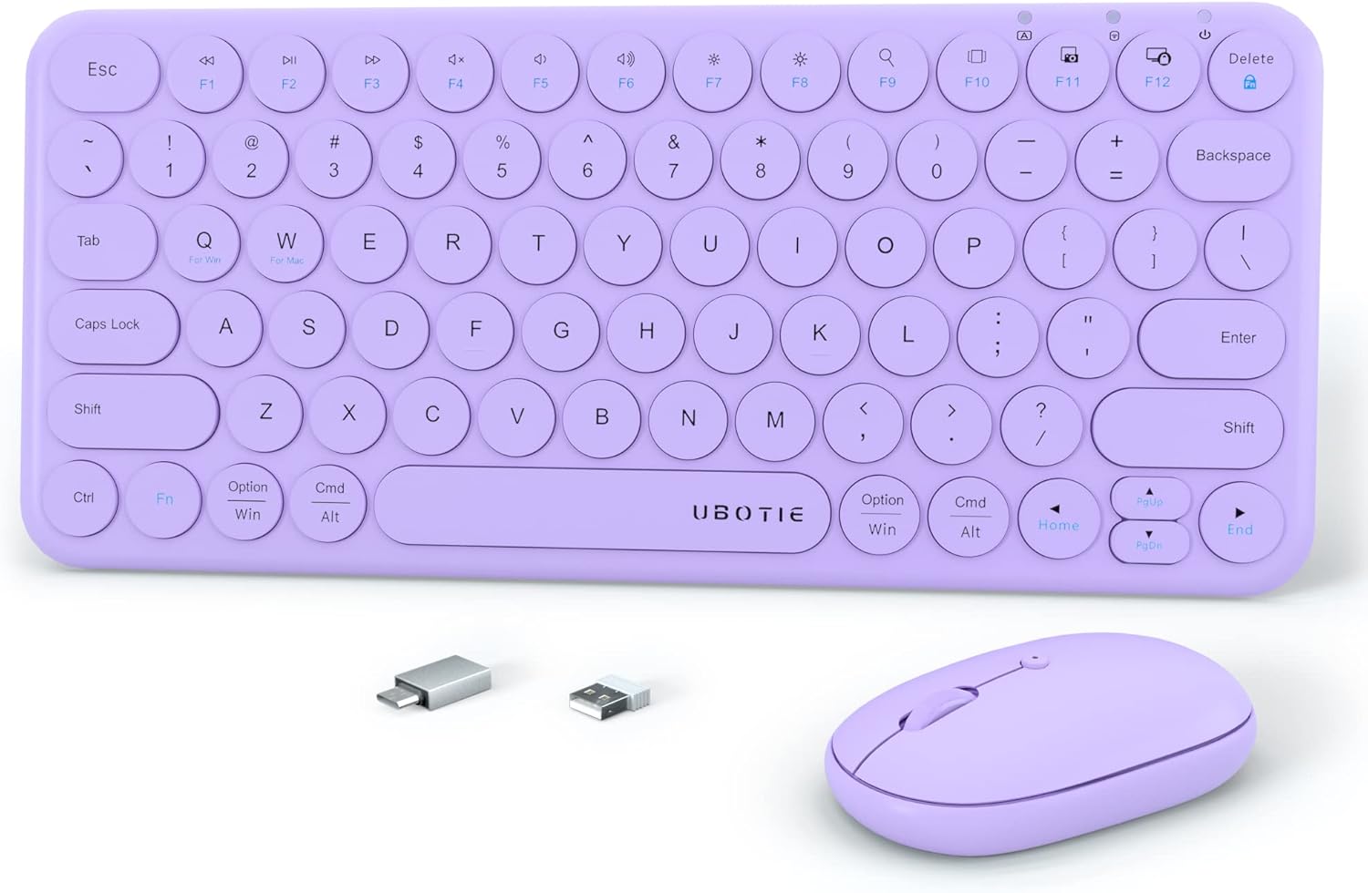 Amazon.com: Mini Computer Wireless Keyboard and Mouse Combo, UBOTIE ...