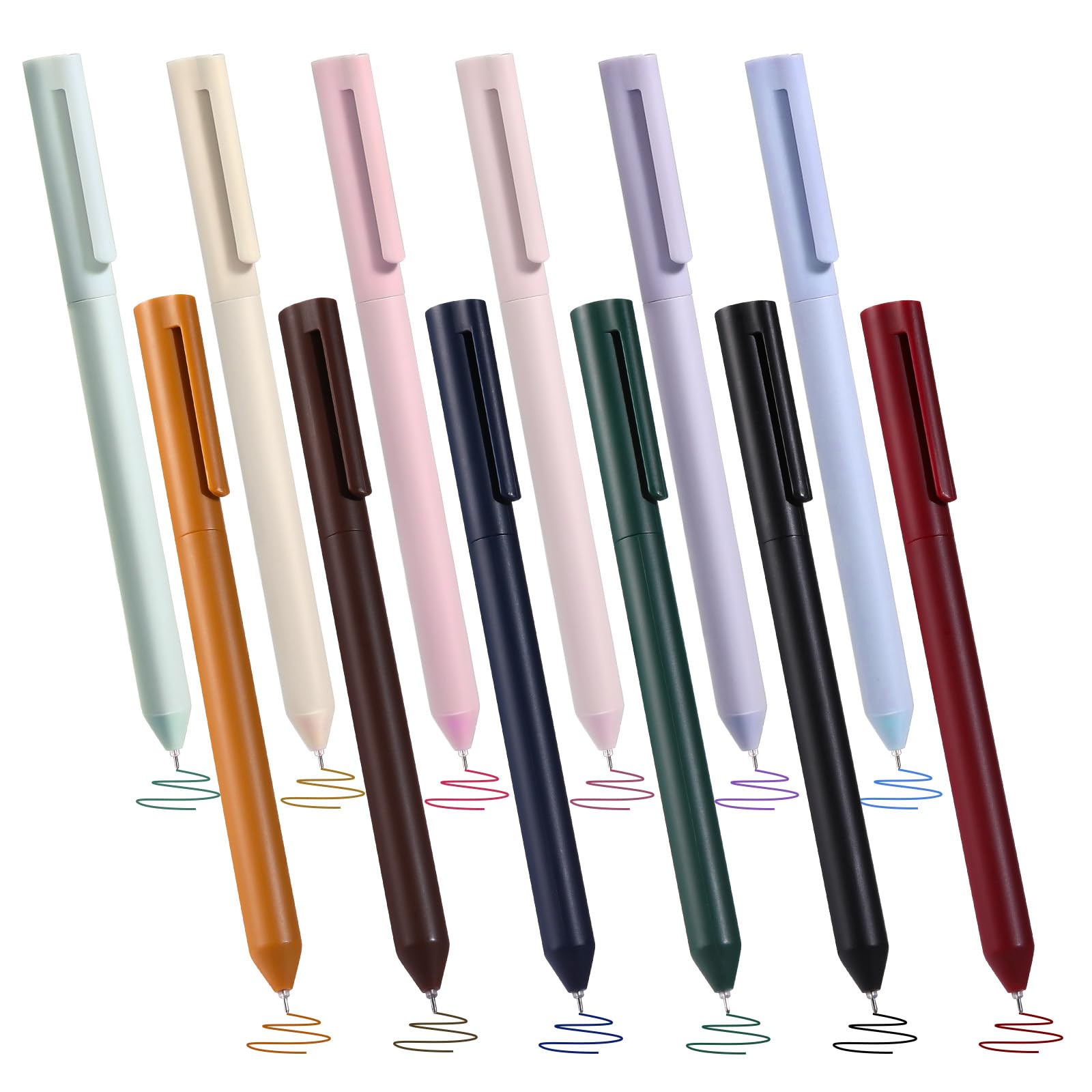 Amazon.com: NEWEST 12Pcs Retractable Gel Pens, 0.5mm Fine Point Quick ...