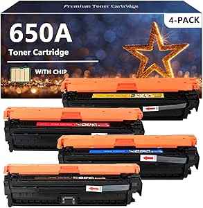 Amazon.com: 650A Toner Cartridge Set Compatible for HP 650A CE270A ...