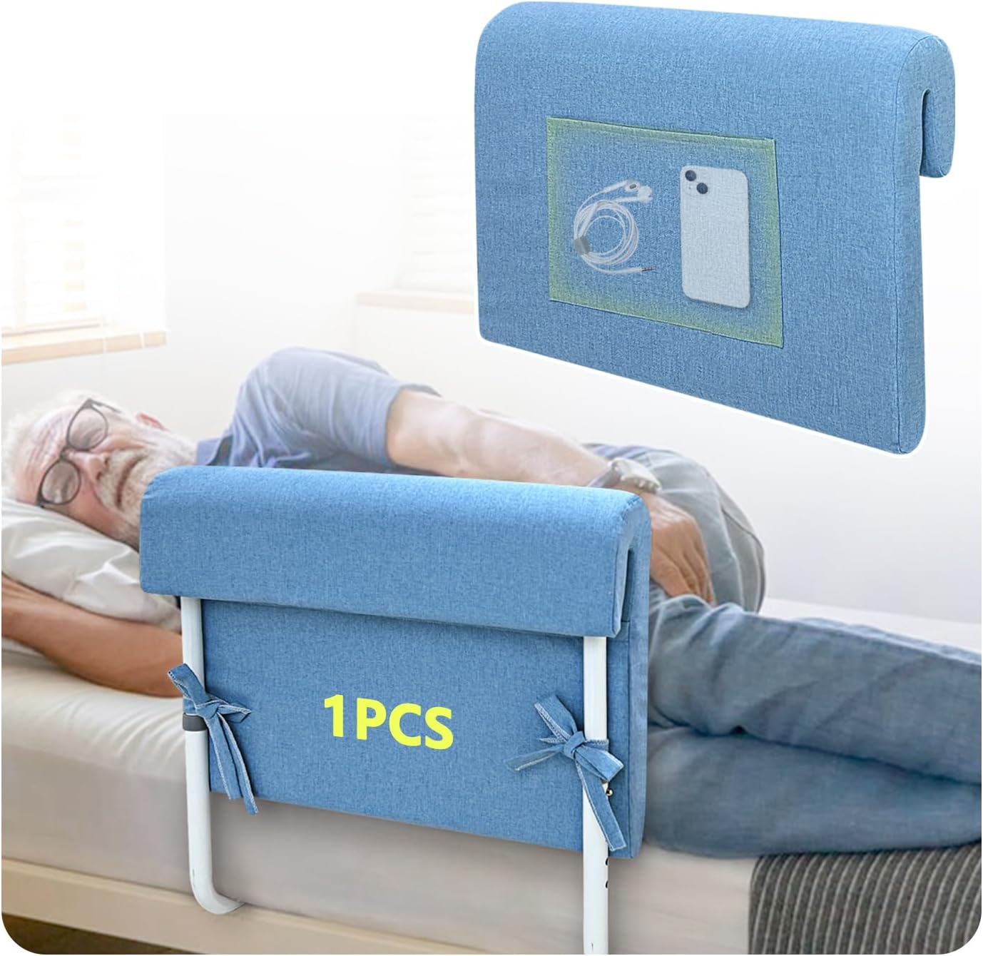 Amazon.com: Skil-Care Half-Size Vinyl Bed Rail Pads (Pair), 36” L x 14 ...