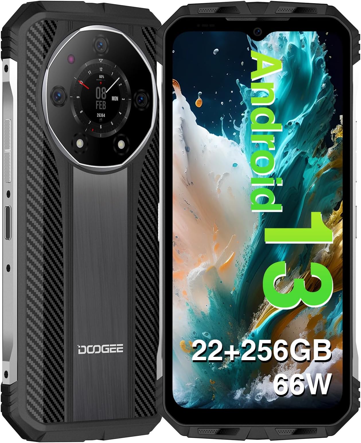 DOOGEE S118 4G Rugged Smartphone (2024), 10800mAh Batteria, Helio G99 ...