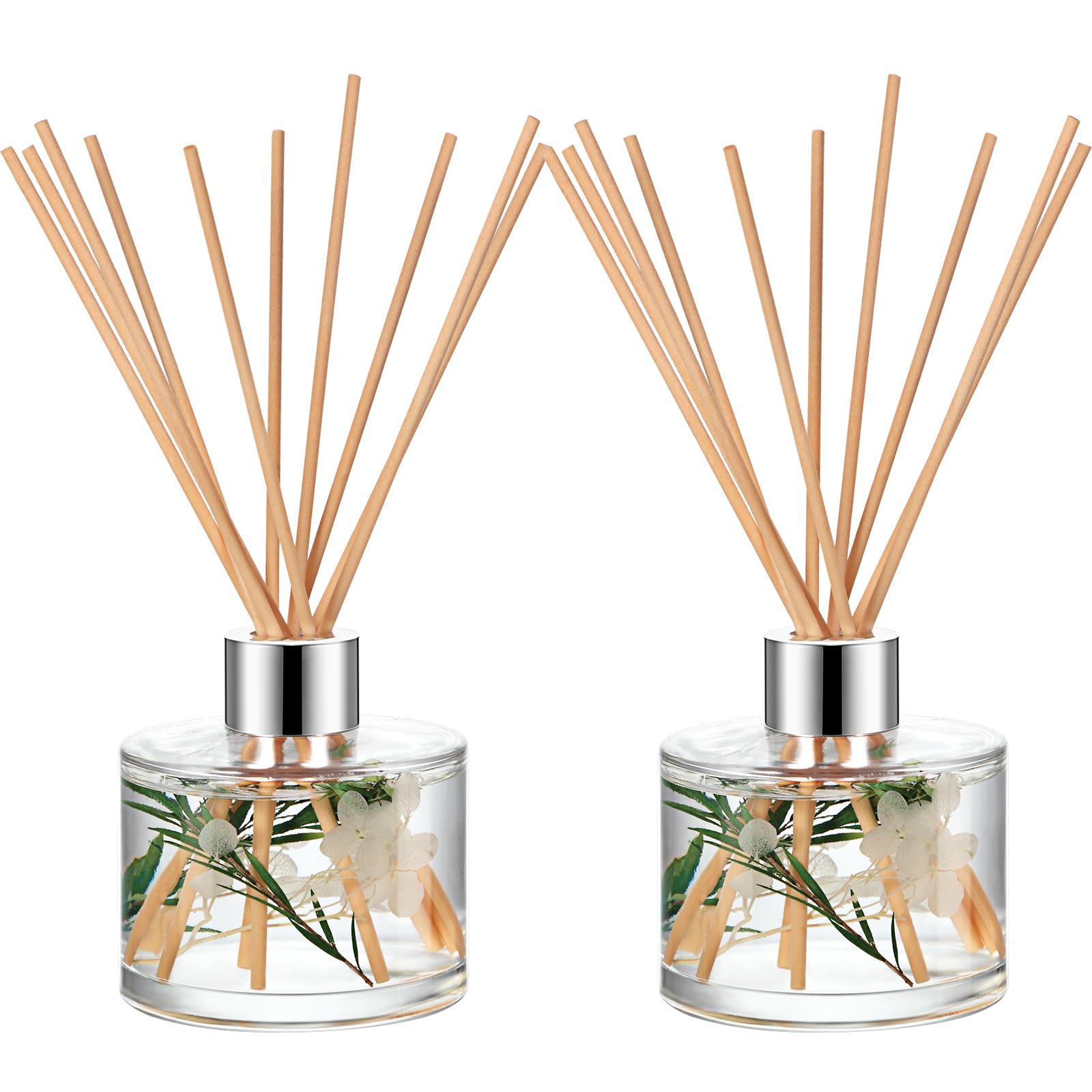 Amazon.com: Rtteri 2 Reed Diffuser Sets Flower Oil Diffuser Sticks with Refill Empty 5oz ...