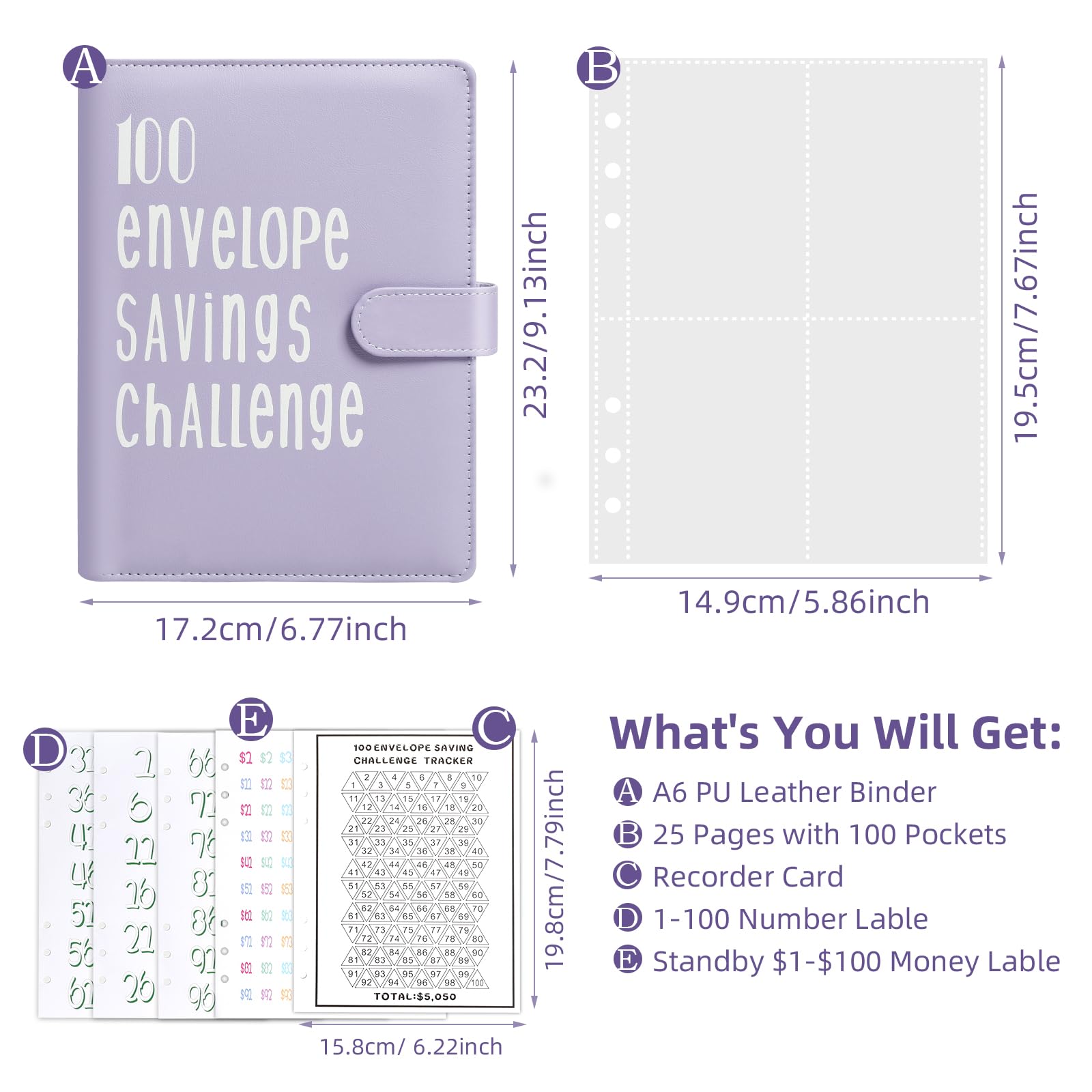 Snapklik.com : 100 Envelope Challenge Binder,100 Savings Challenges ...