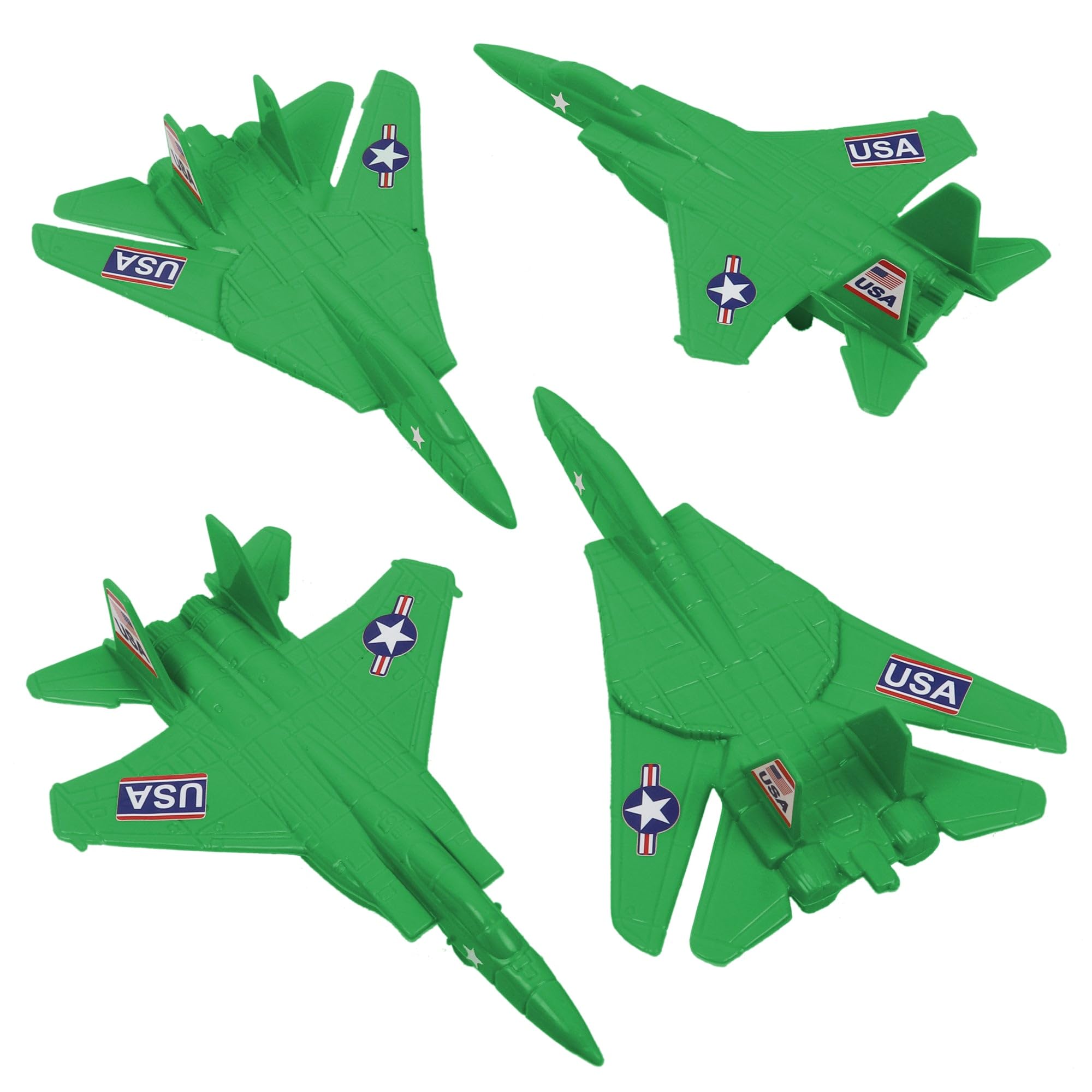 Amazon.com: TimMee Plastic Army Men Combat Fighter Jets - 4pc Green ...