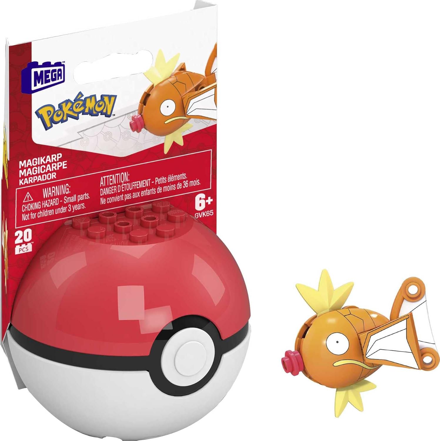 Mega Construx Pokemon Magikarp Construction Set, Building Toys for Kids ...
