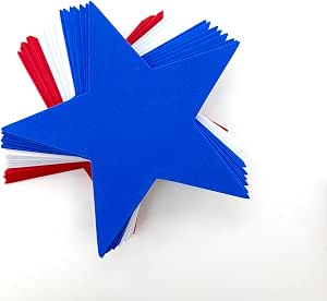 Amazon.com: PheiLa 24 Pcs 6 Inch Foam Stars for Crafts, Red White and ...