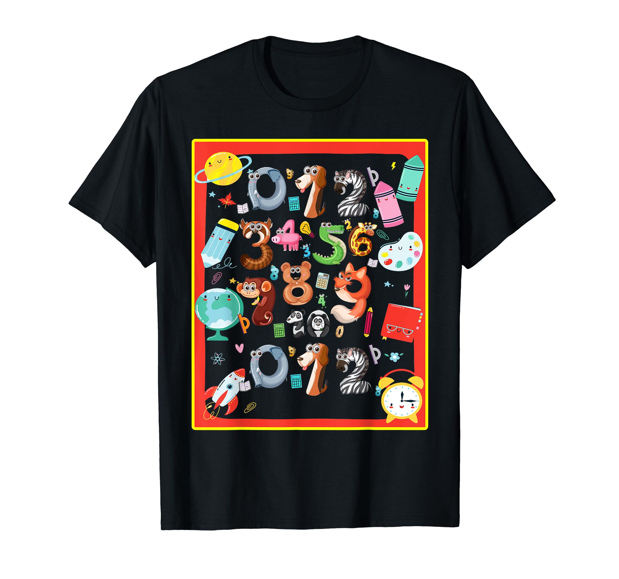 Maths Day Costume Idea With Numbers On Kids & Teacher Number T-Shirt ...