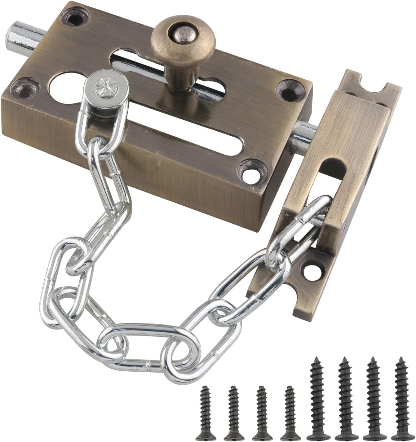 WHYHKJ 1 Set Sliding Bolt Lock Anti Theft Chain Door Window Bolt Latch ...