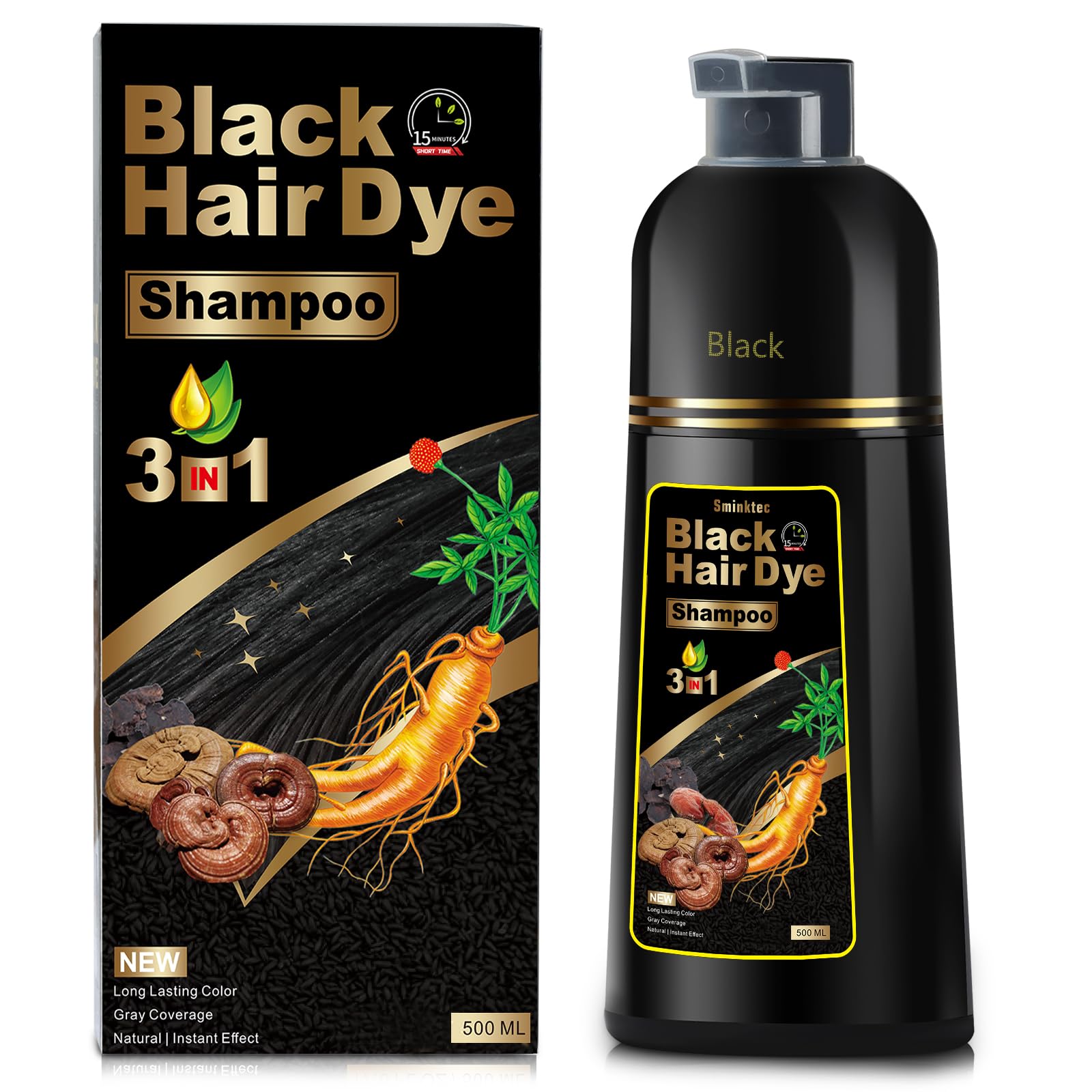 Amazon.com : Hair Dye Shampoo 3 in 1, Herbal Shampoo Hair Dye for Women ...