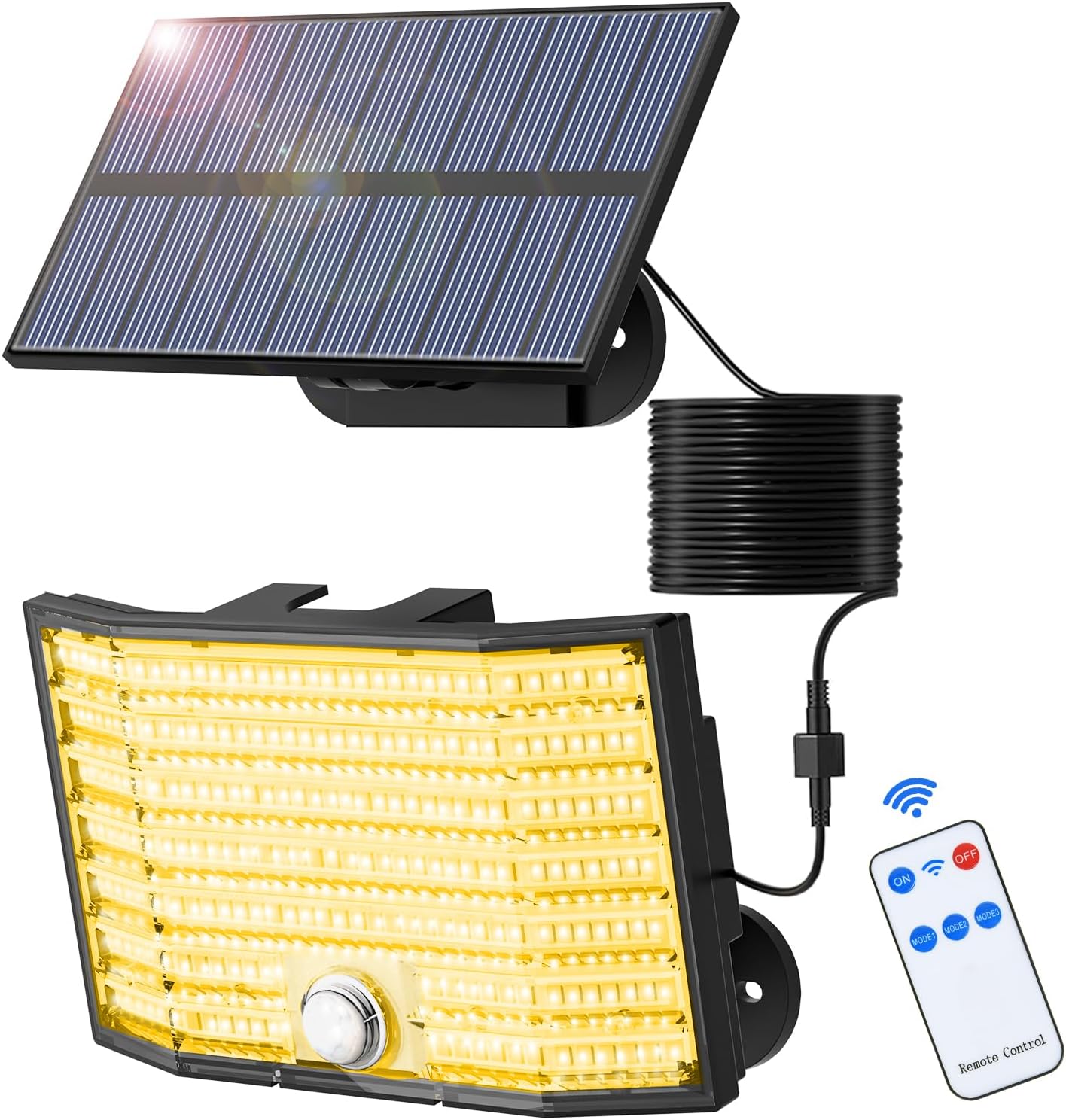 Solar Lights Outdoor, 226 LED Solar Security Lights and 3 Modes Motion ...