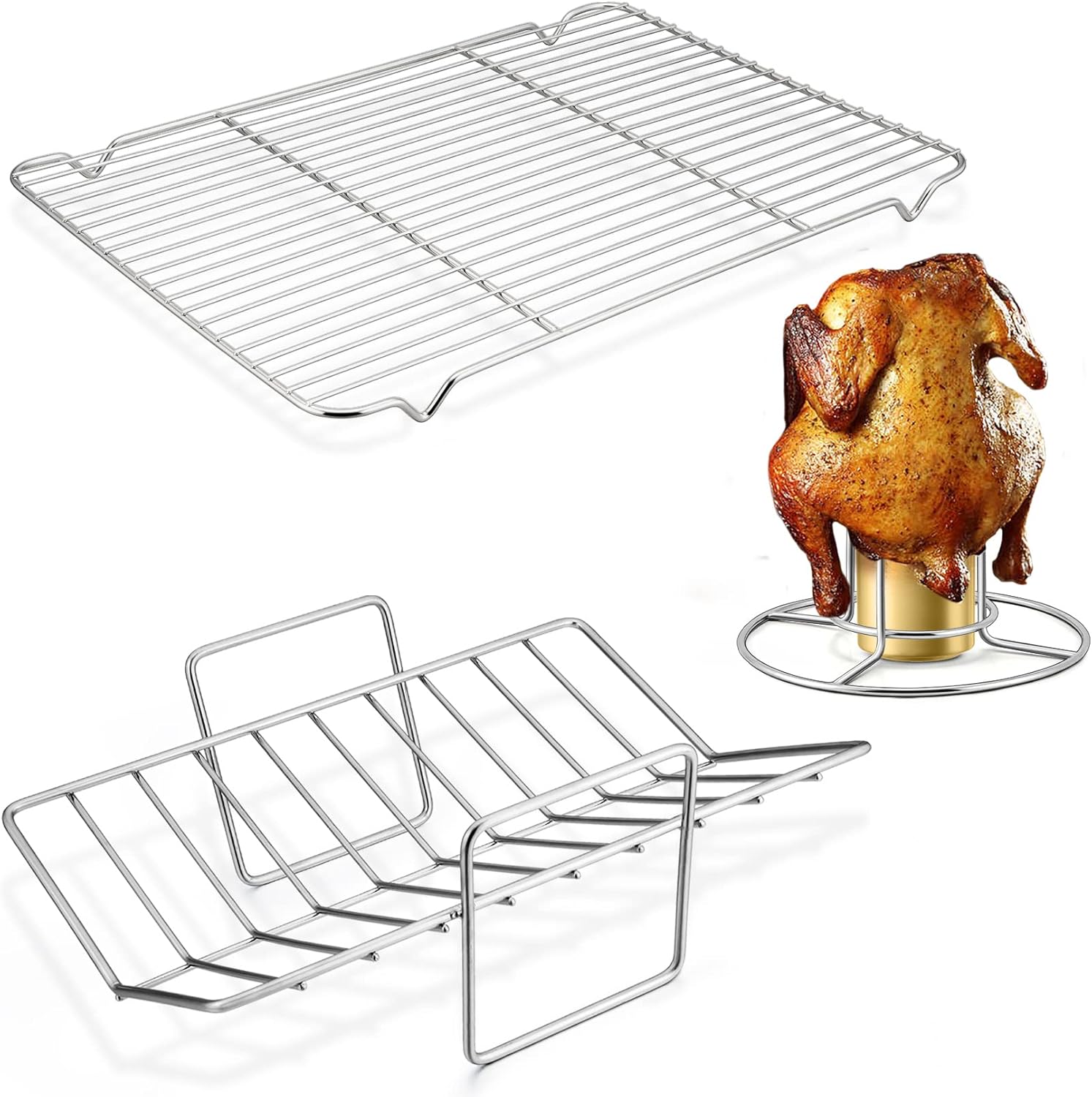 Amazon.com: P&P CHEF Baking Cooking Rack Set, Stainless Steel Roasting ...