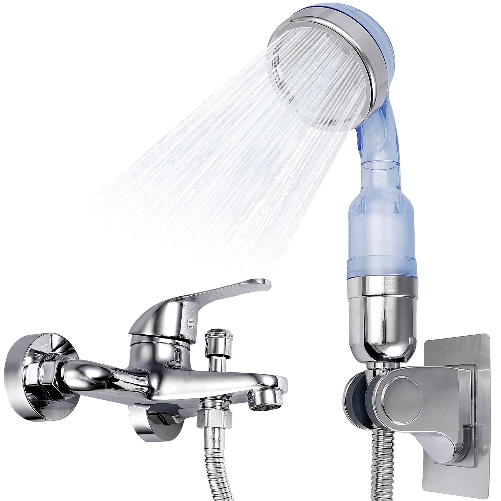 Buy Bathroom Shower Mixer Taps Set,HOMGEN Modern Chrome Bathroom Shower ...
