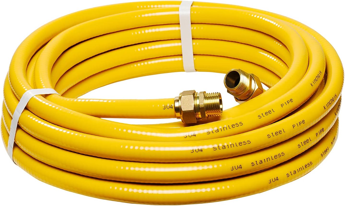 Amazon.com: Flexible gas line, Gas Flex 3/4" GAS Tubing Pipe KIT 66 Ft ...