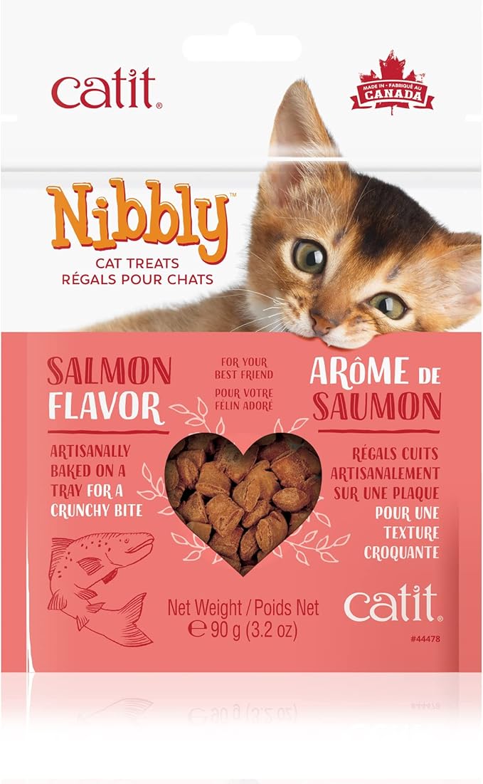 Catit Nibbly Cat Treats-Salmon Flavour-90 G (3.2 Oz), 1 Pouch : Amazon ...