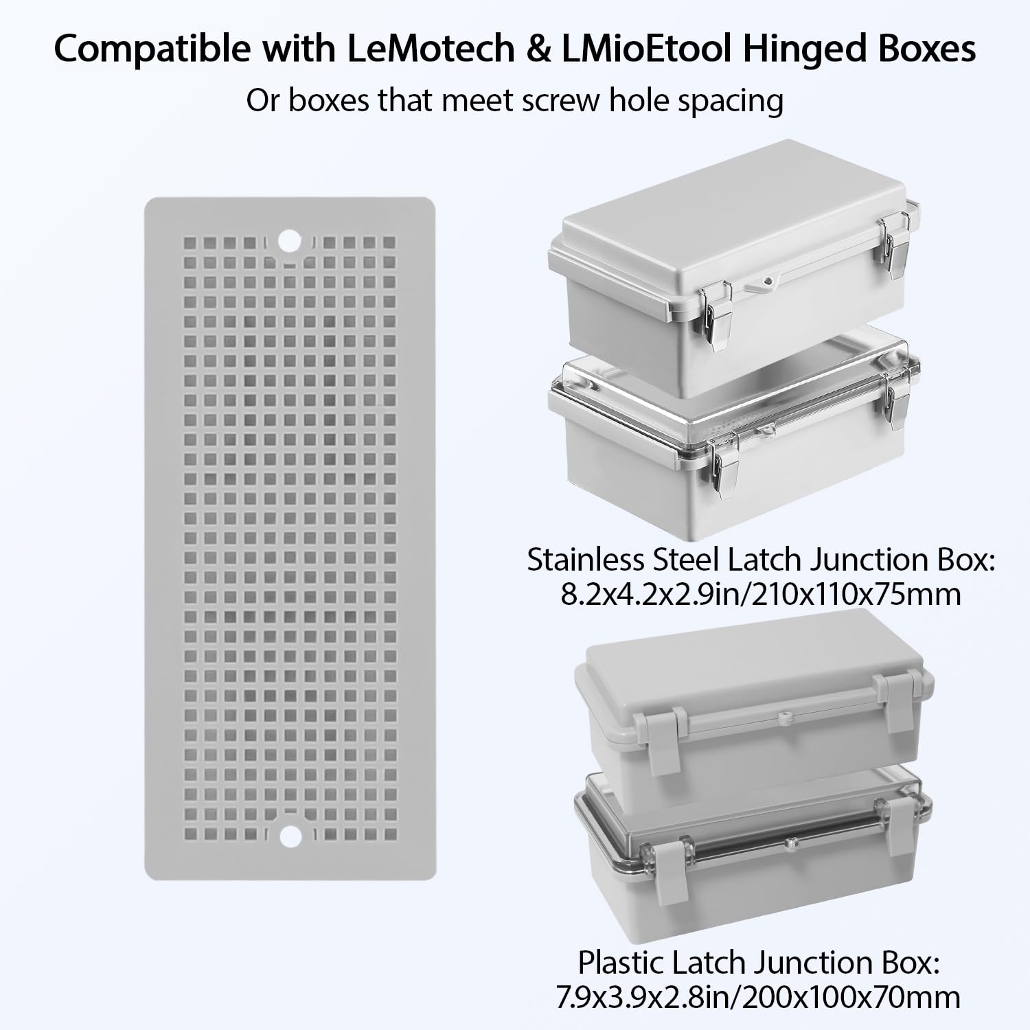 Snapklik.com : LeMotech Mounting Plate For Junction Box, ABS Plastic ...