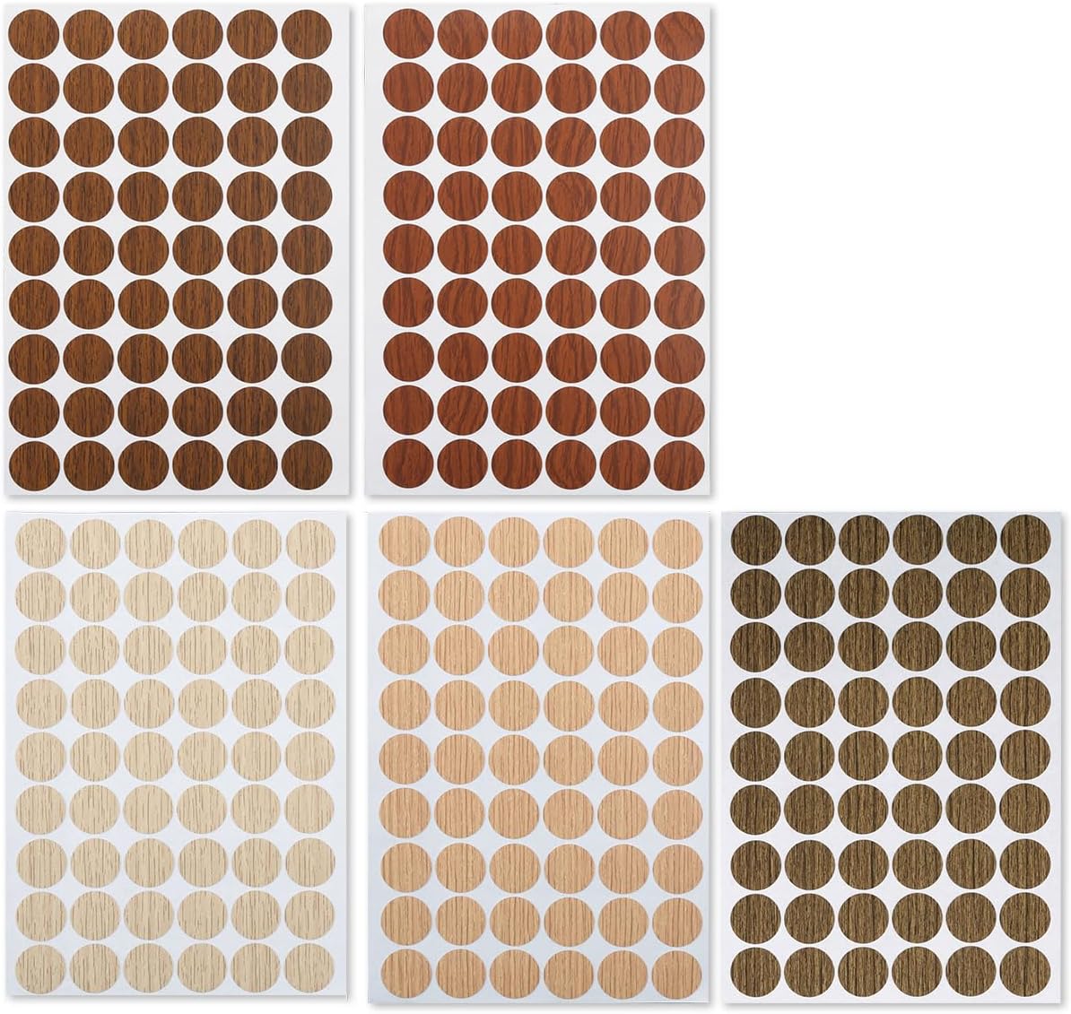 Screw Hole Stickers - Self-Adhesive Cover Caps with Wood Texture, Ugly ...
