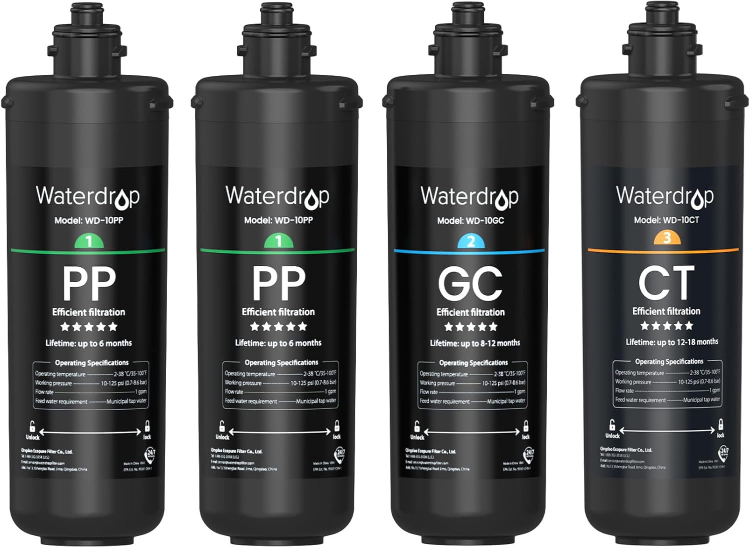 Amazon.com: Waterdrop TSA 3-Stage Replacement Water Filter, 𝟏 𝐘𝐞𝐚𝐫 ...