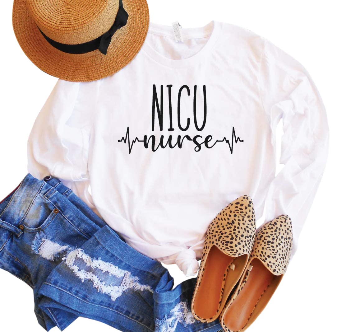 Amazon.com: Nicu Long Sleeve, Cute Nicu Nurse Long Sleeve, Nurse Long ...