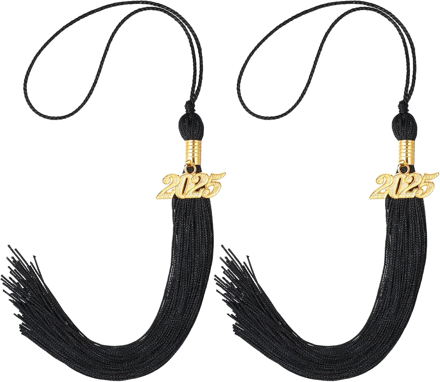 Amazon.com: 2 Pcs Black Graduation Cap Tassel Decorations 2025 Academic ...