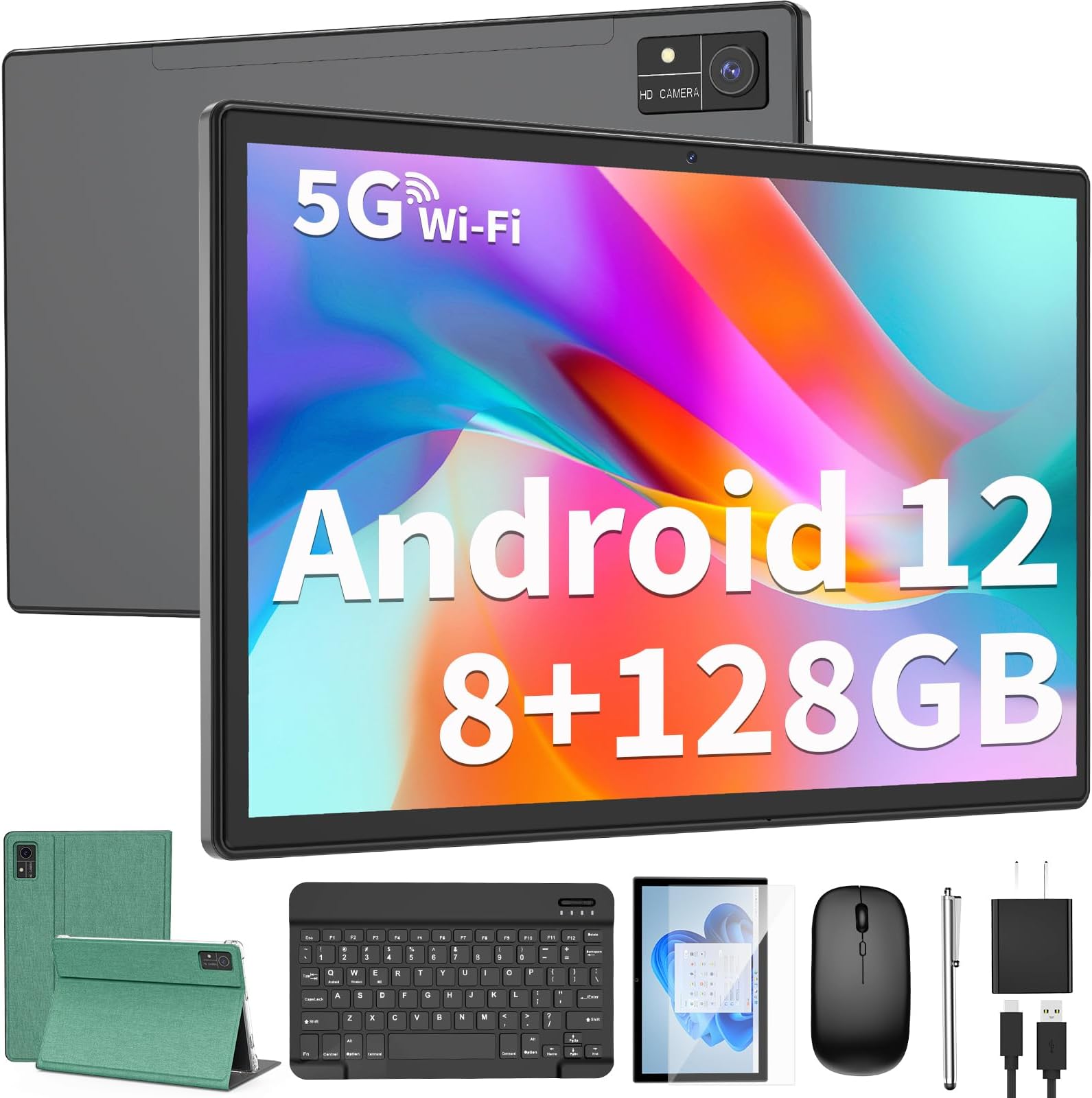 Amazon.com : QDDQ Android Tablet with Keyboard, Android 14 Tablet, 12(6 ...