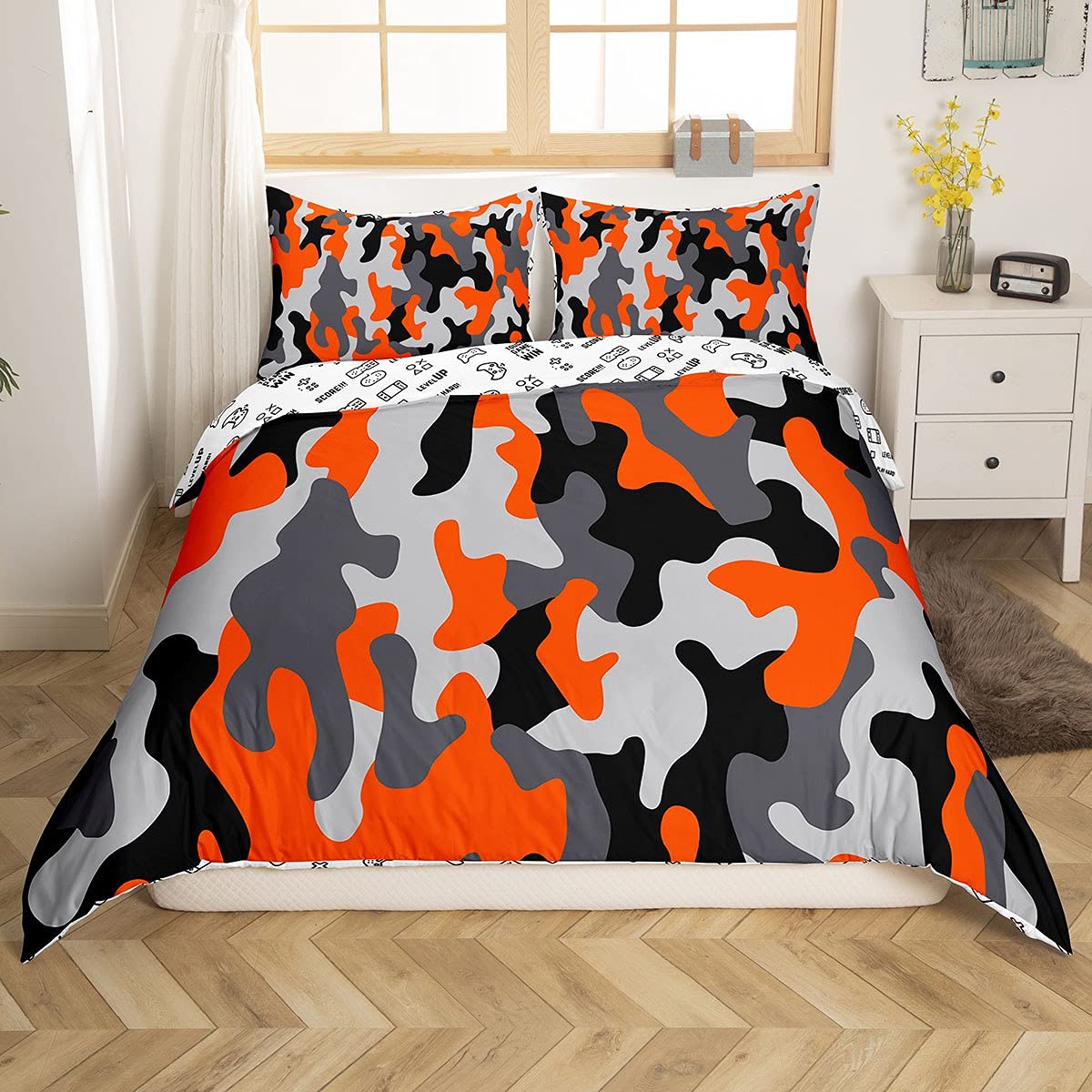 Orange Camo Bed In Bag
