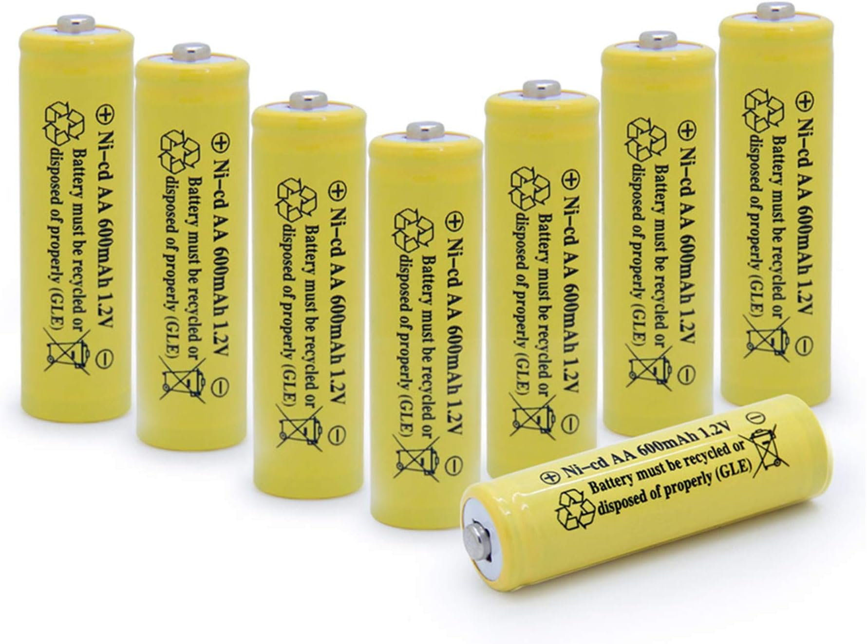 Amazon.com: PKCELL 4 Pack AA 1.2V 600mAh NICD Rechargeable Double A ...
