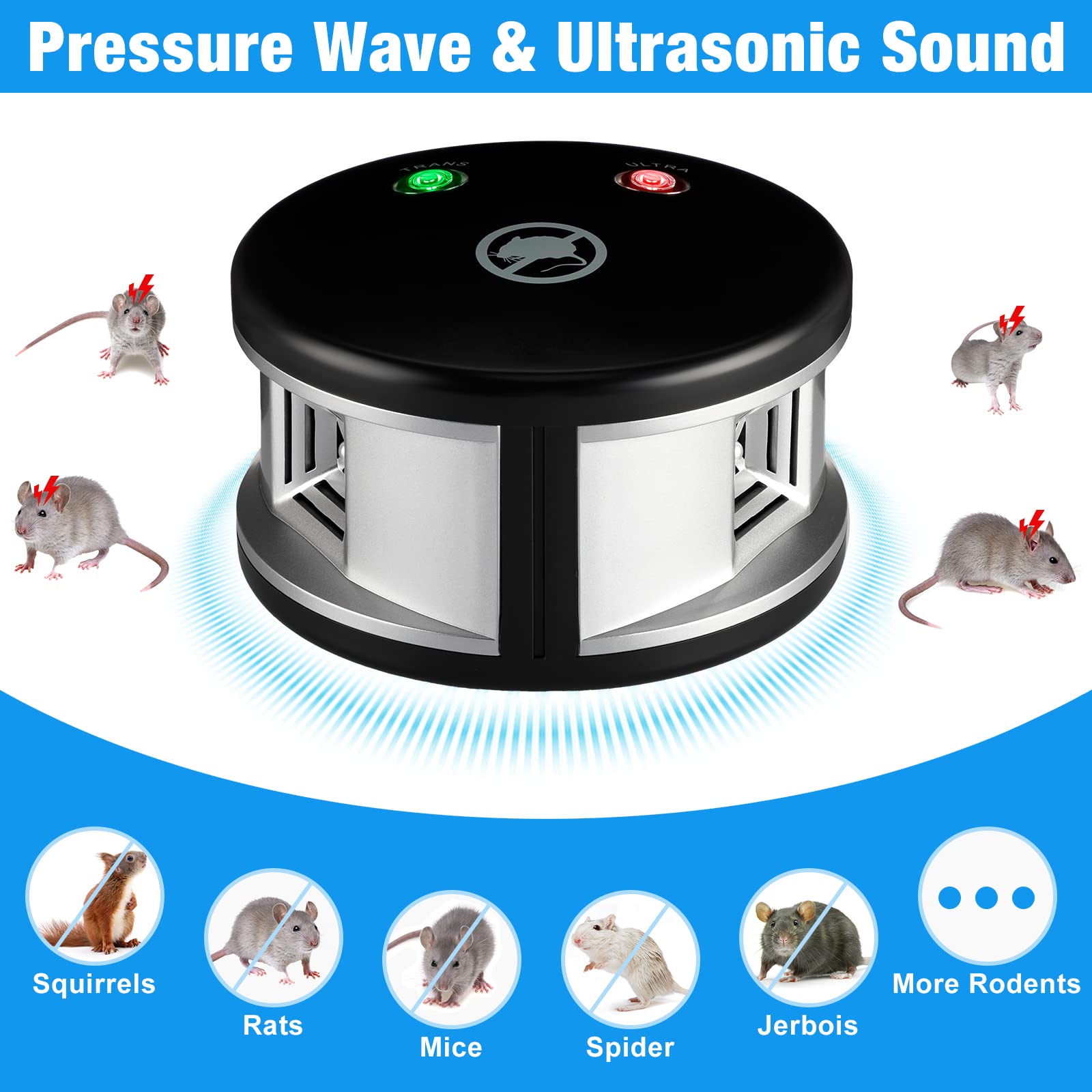 Ultrasonic Squirrel Repellent New Solar Repellent Electronic