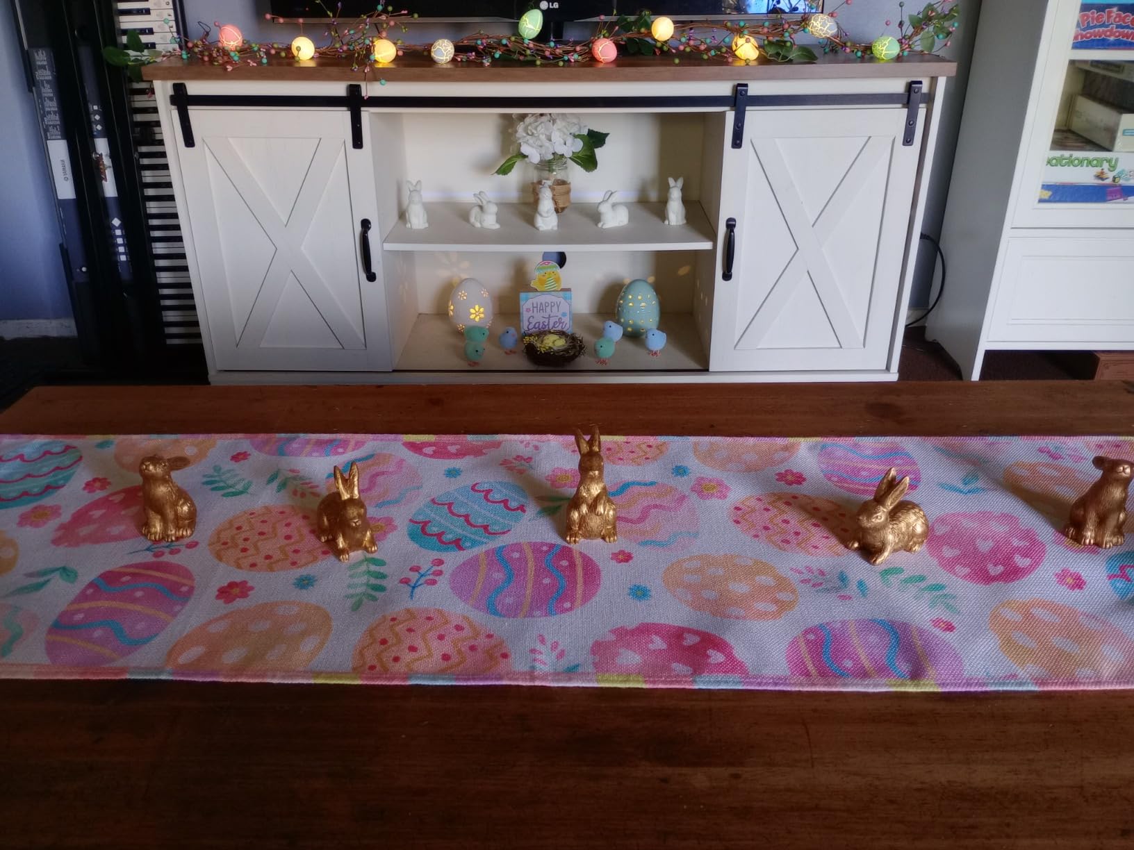 Amazon.com: Tetutor Easter Egg Table Runner, Happy Easter Runner ...