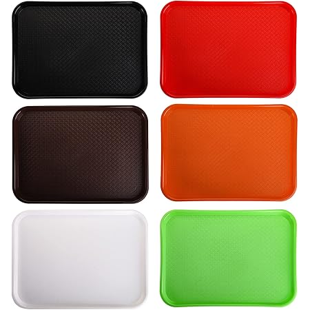 Amazon.com: Yarlung 6 Pack Plastic Fast Food Trays, 16x12 Inches ...