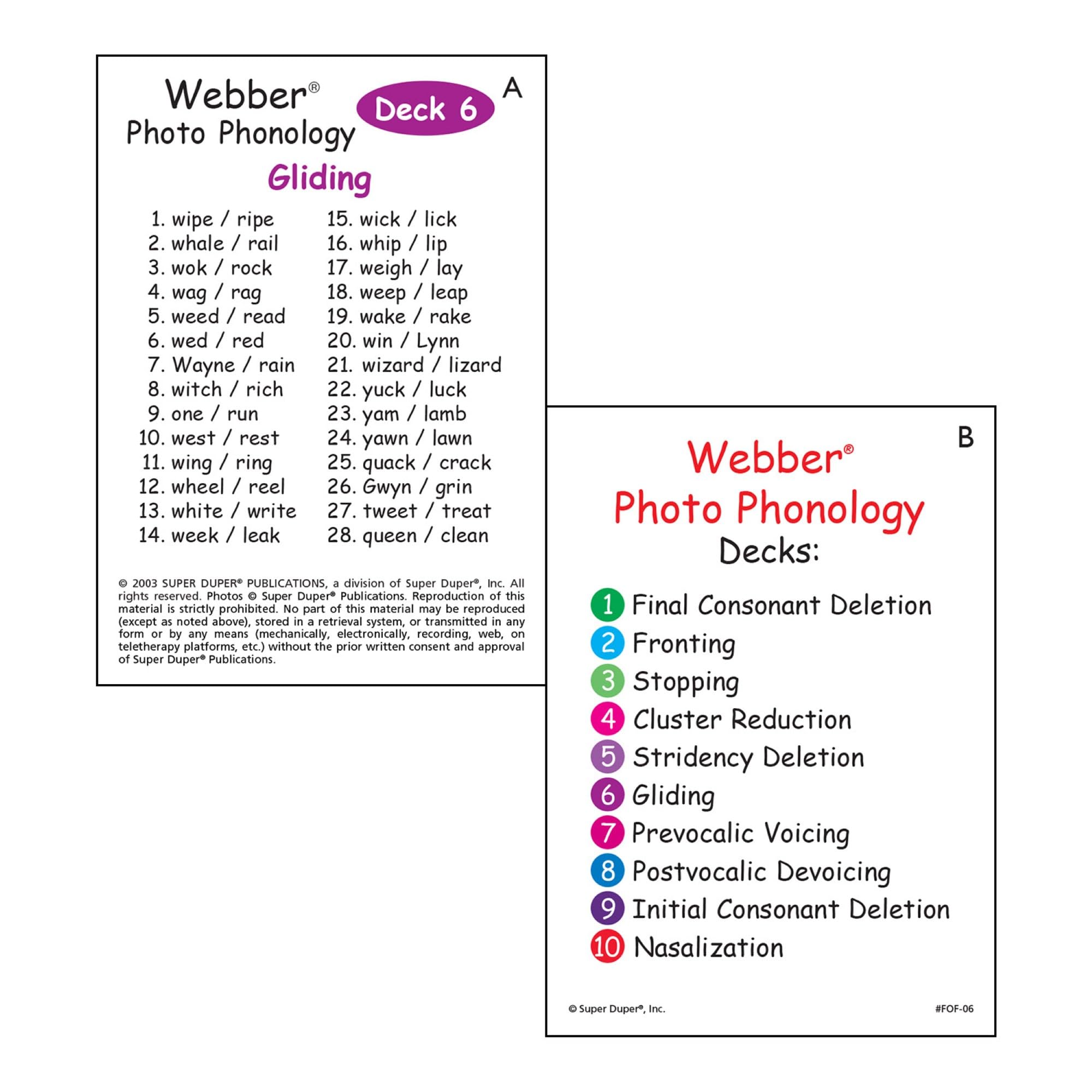 Sequence Cards Webber® Illustrated Phonology Cluster Reduction Marked ...