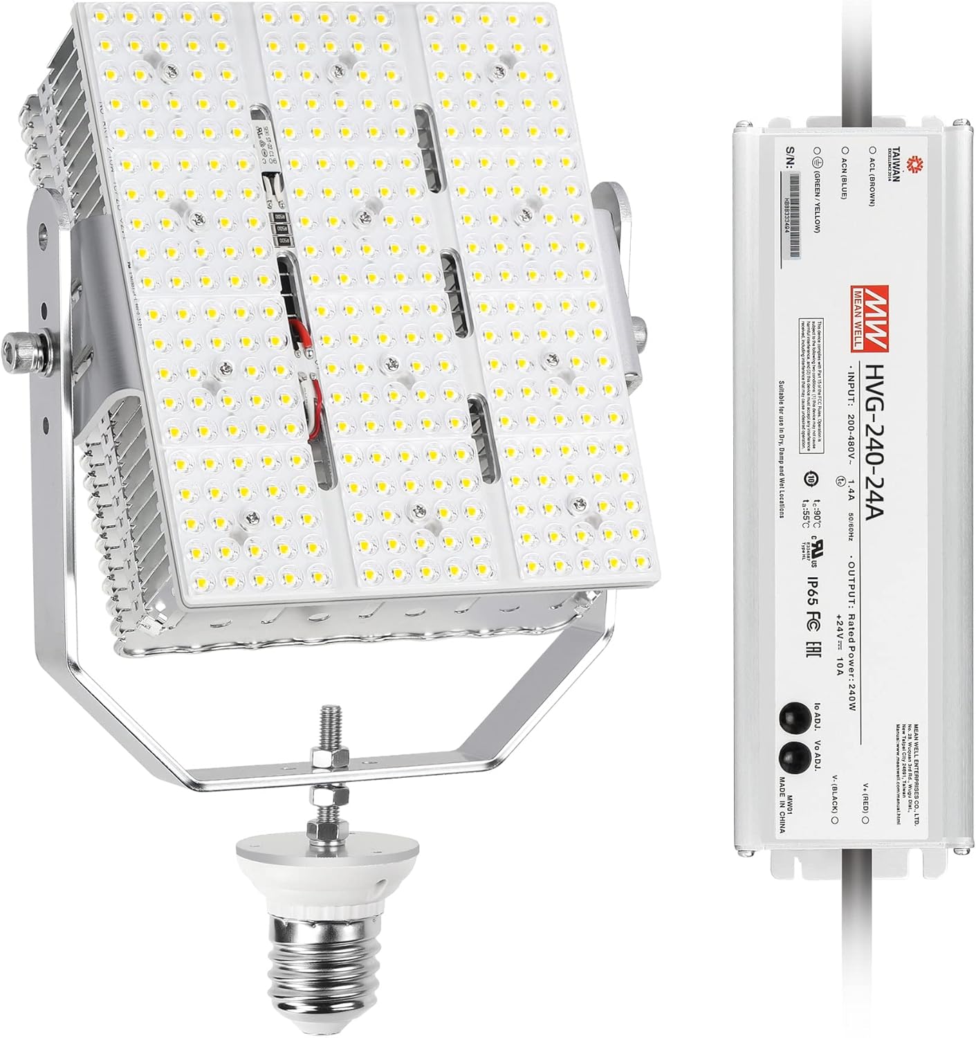 OPENLUX 480V LED Shoebox Retrofit Kit 240W 34800LM E39 Mogul Base ETL ...