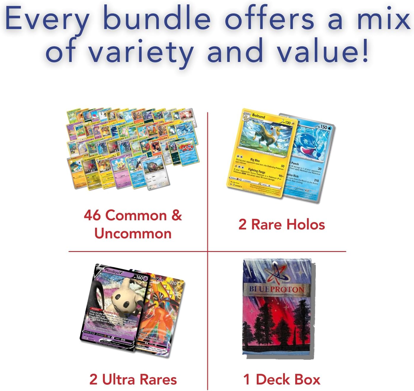 BlueProton Paquete exclusivo de lujo 50 cartas genuinas Incluye 2 Ultra ...