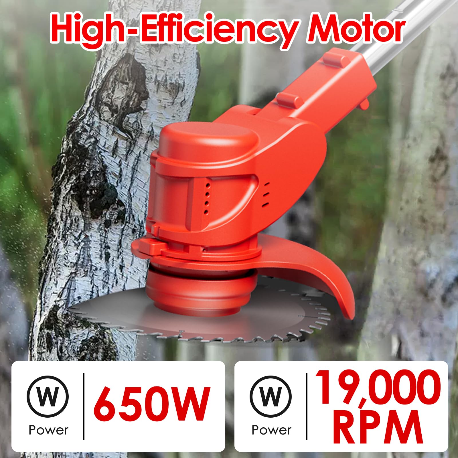 Snapklik.com : String Trimmer Cordless Weed Wacker, Power Grass Trimmer ...