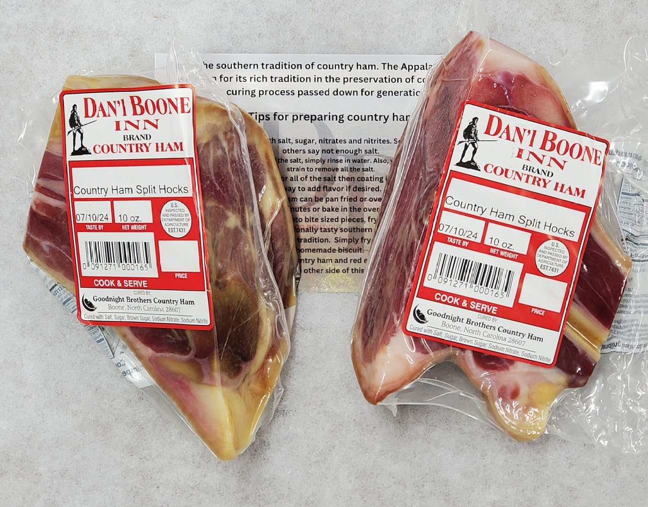 Amazon.com: Dan'l Boone Inn Country Ham Hocks 2/10 Oz Seasoning Bone ...