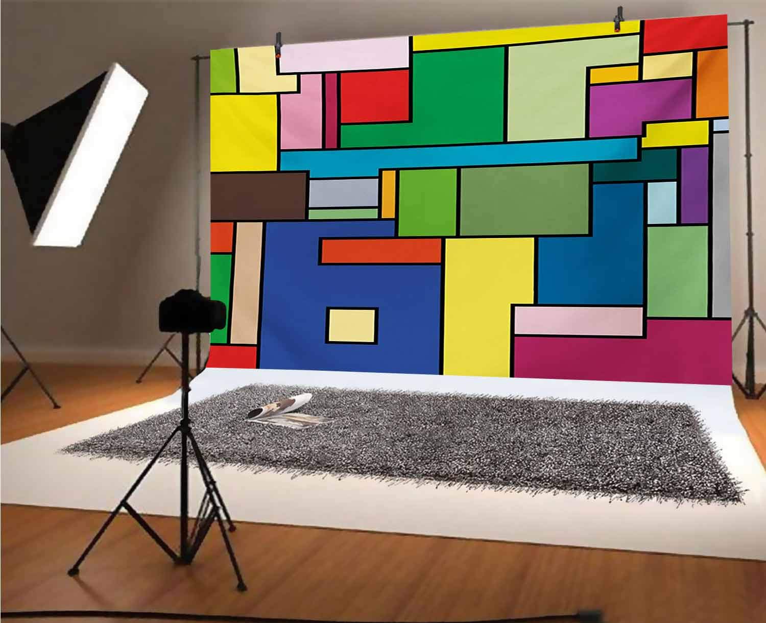 Art 5x3 Ft Vinyl Photography Background Backdrops Vivid Geometric ...