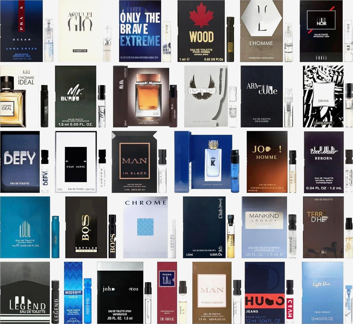 Amazon.com : GHBB Men's Cologne Top Designer Sampler Vial Set x 10 Best ...