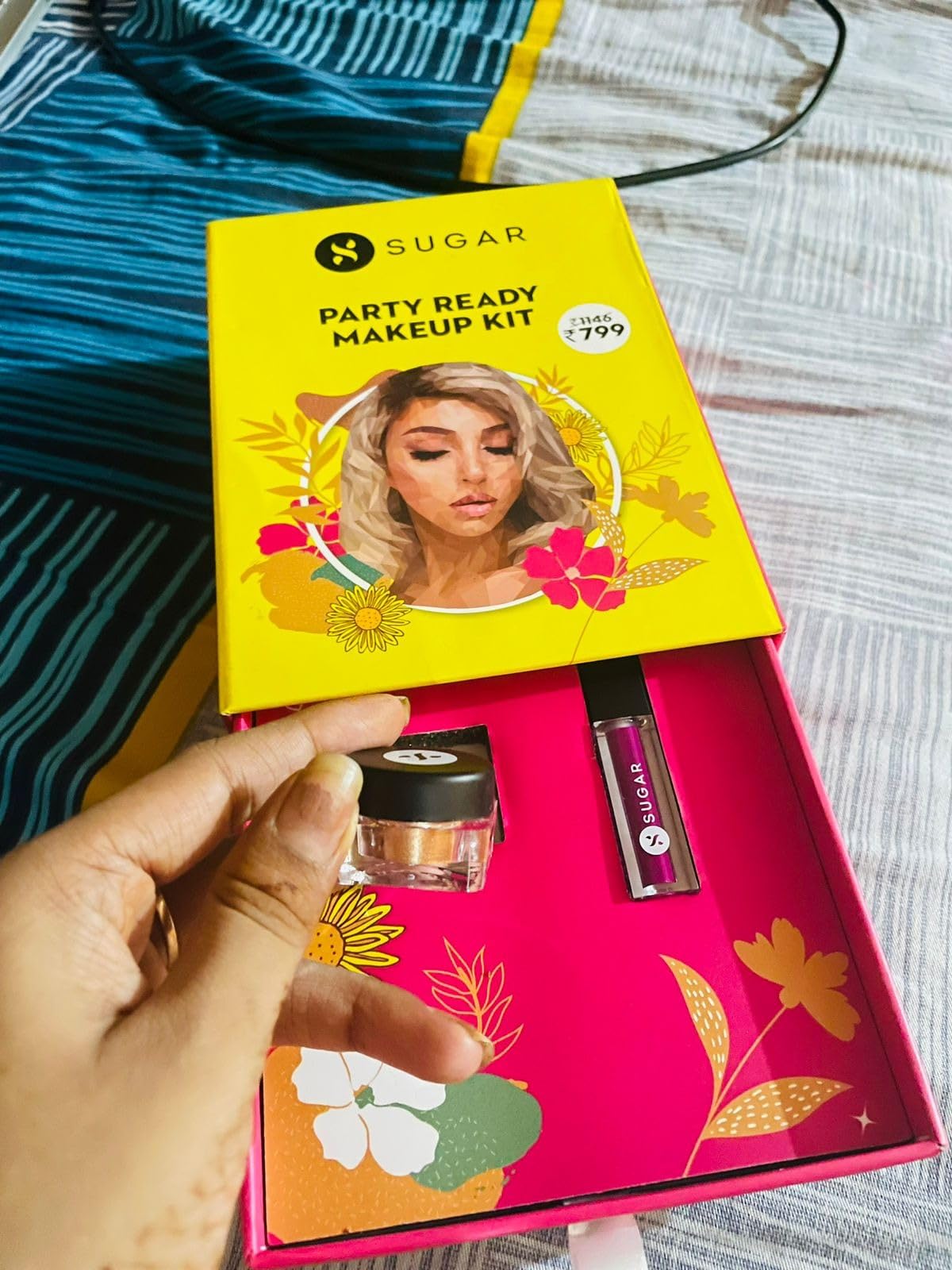 SUGAR Cosmetics Party Ready Makeup Kit | Mini Liquid Lipstick, Intense ...