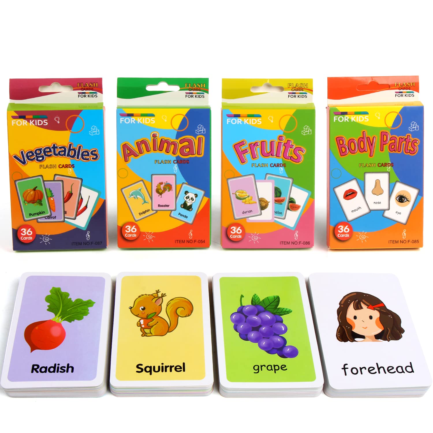Amazon.com: SULOLI Alphabet Flash Cards Set of 4 Small Boxes for ...