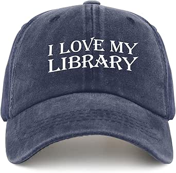 Amazon.com: I Love My Library Hat Funny Hats Women Funny Gifts Navy ...